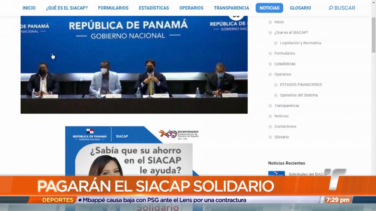 Solicitudes del Siacap Solidario podrán realizarse a partir del 3 de mayo