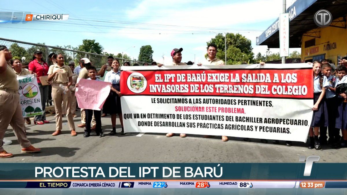 Estudiantes exigen devolución de terrenos del IPT de Barú