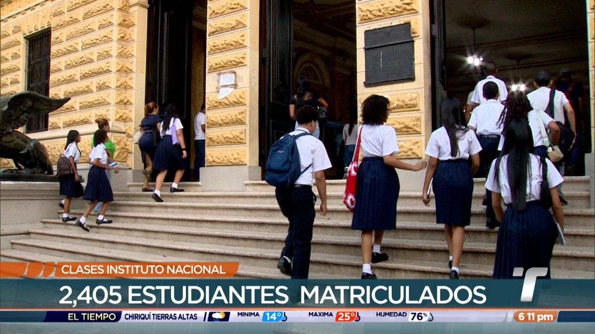Más de 2 mil estudiantes del Instituto Nacional iniciaron clases