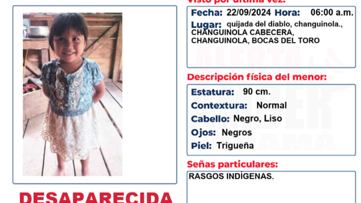 Alerta Amber en Panamá: Niña de 5 años es reportada como desaparecida ...
