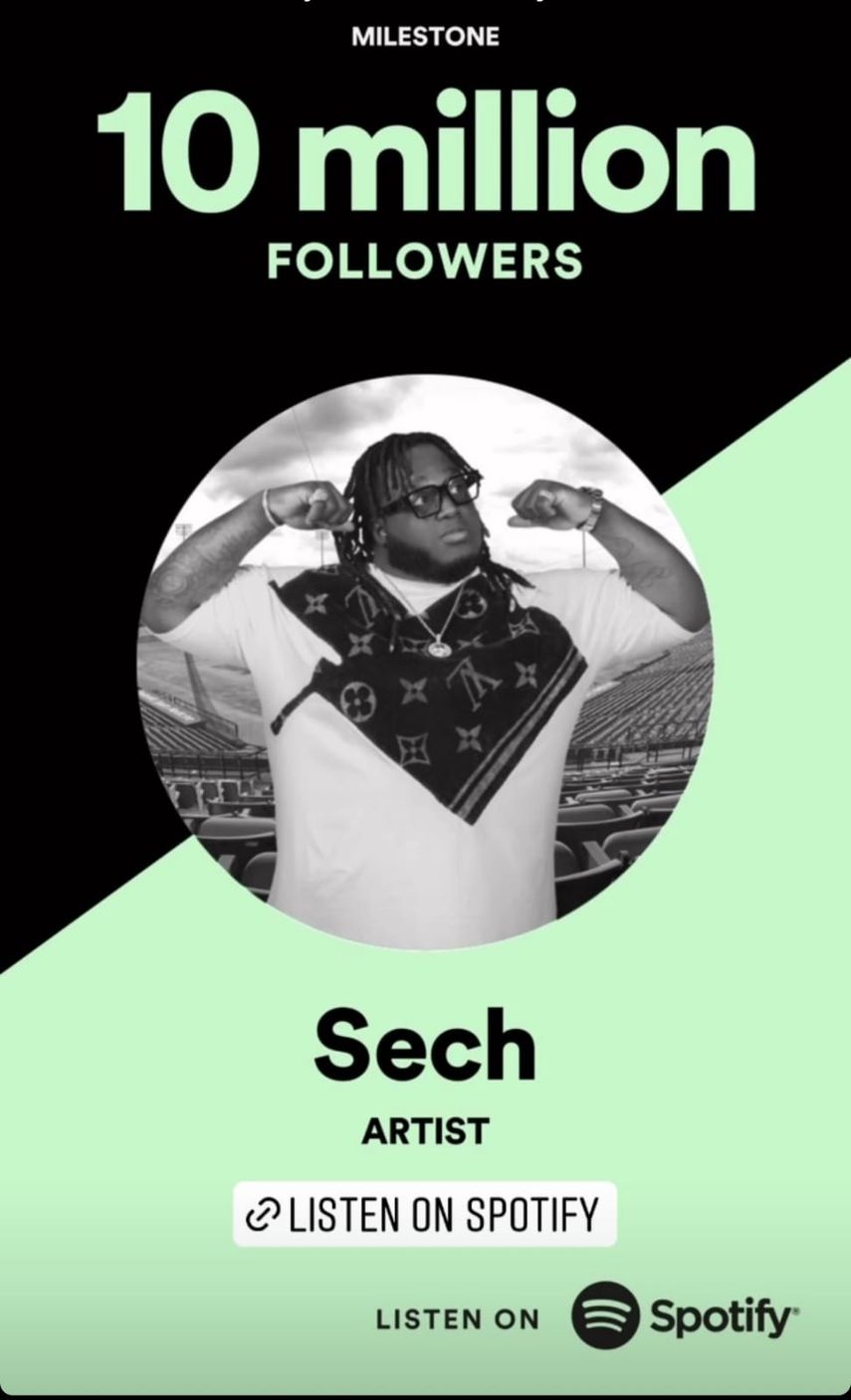 Sech llega a 10 millones de seguidores en Spotify