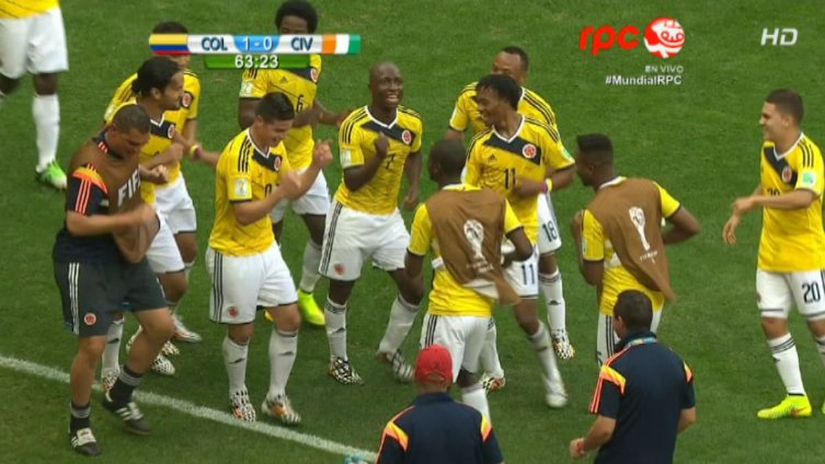 Colombia vence sufriendo 2-1 a Costa de Marfil y se acerca a octavos