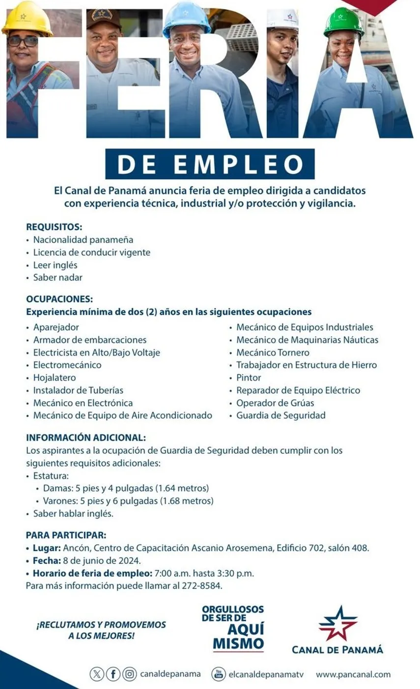 Vacantes en la ACP: Lista completa de los puestos que ofrecerán en su ...