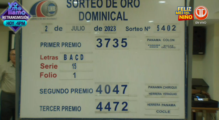 Lotería Nacional de Panamá EN VIVO: Resultados del 2 de julio de 2023