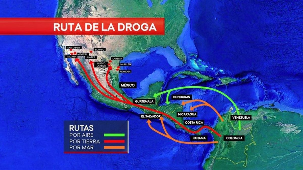 Narcotráfico: el mapa de la droga