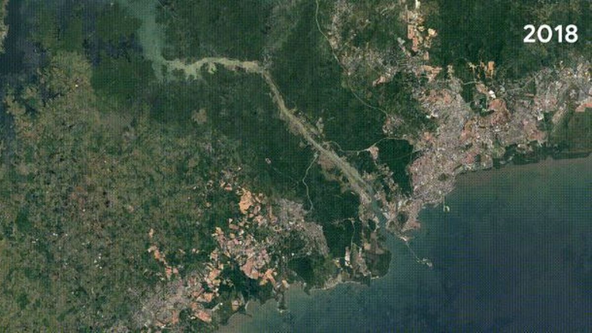 Actualización de Google Earth Timelapse incluye visualización del Canal de Panamá y el Volcán Barú