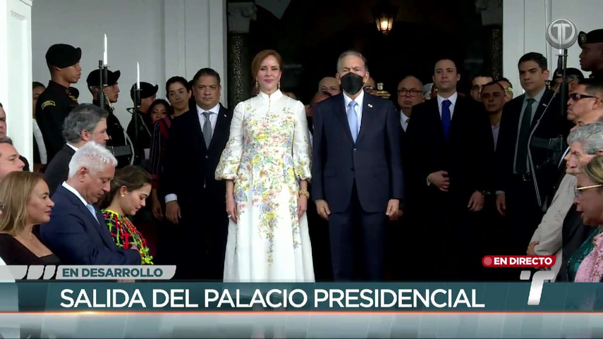 Presidente Laurentino Cortizo se despide en su salida del Palacio de Las Garzas