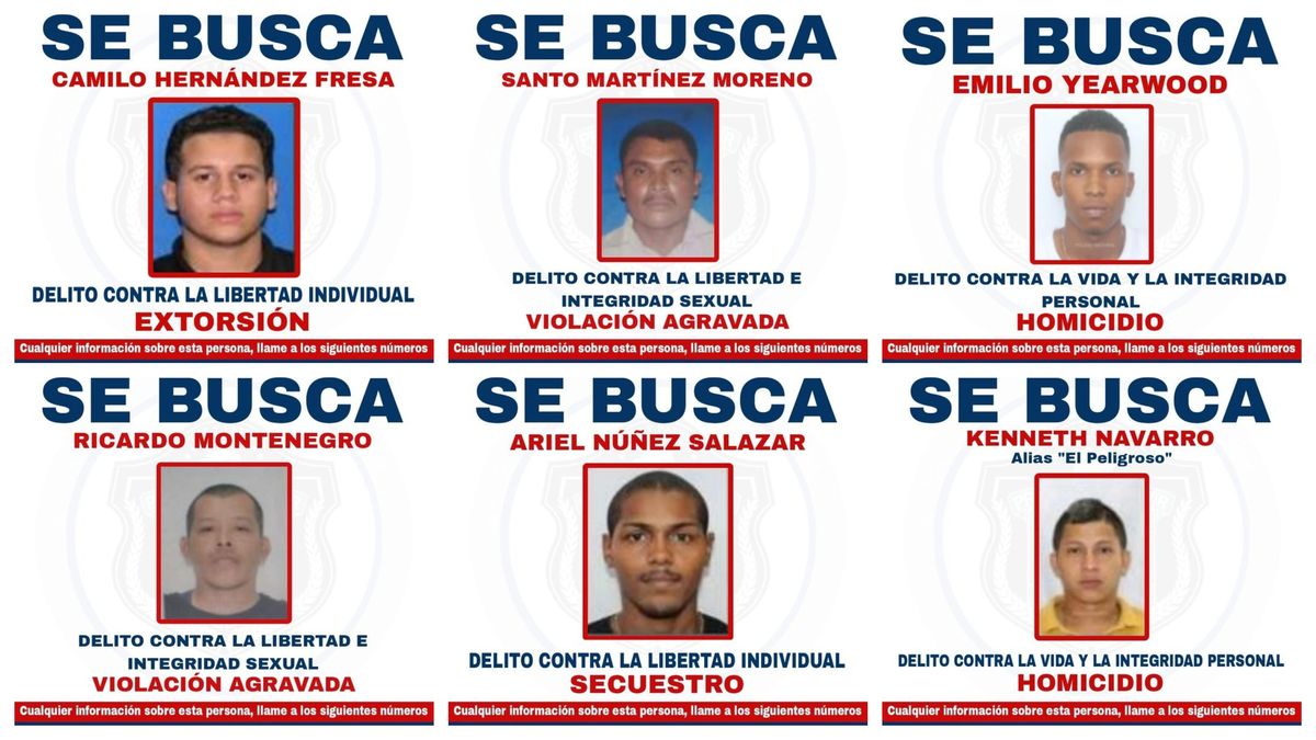 Los más buscados por la Policía Nacional ¿Reconoces alguno?