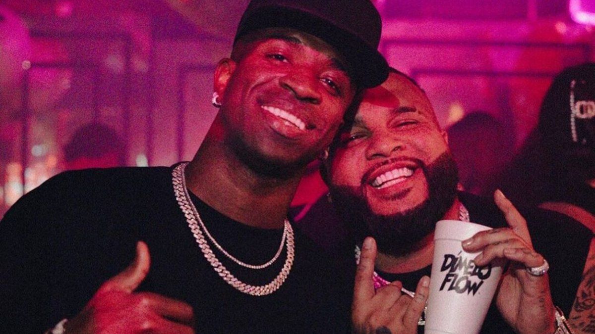 Dimelo Flow de fiesta con Vinicius Jr en Miami