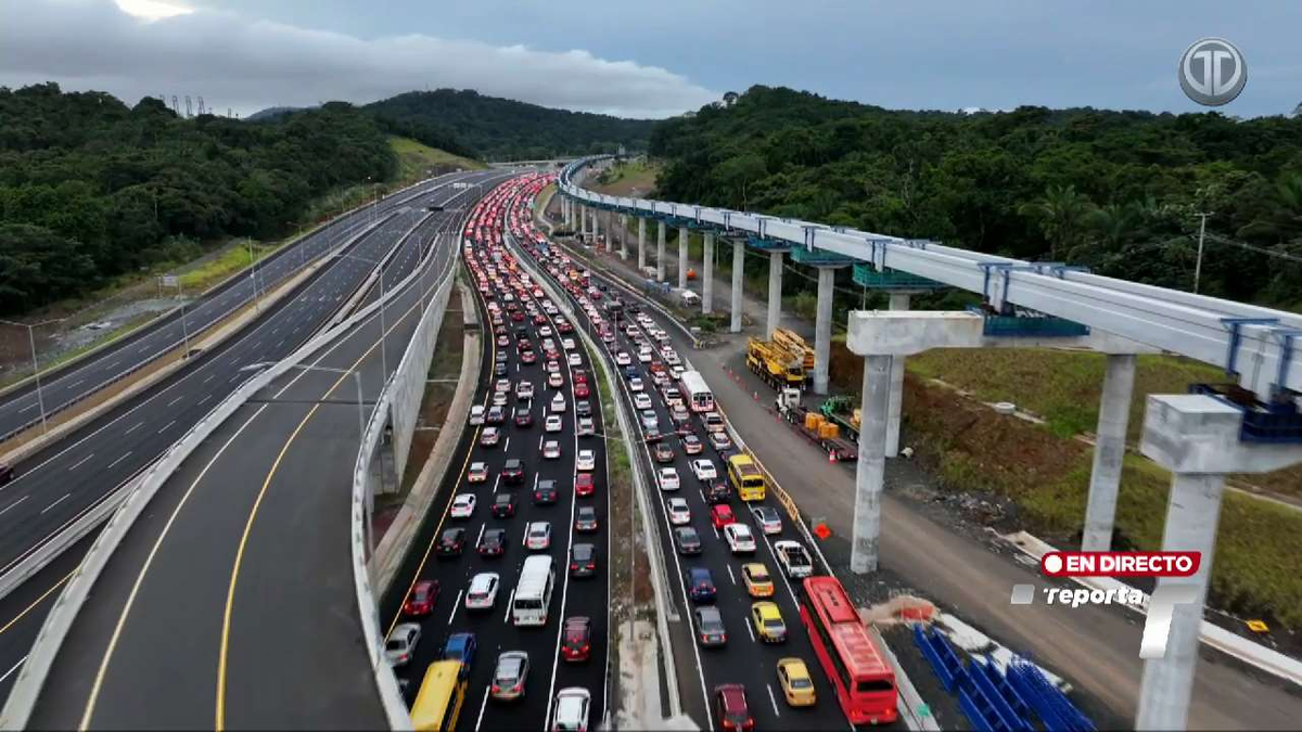 Se registra tráfico denso en Panamá Oeste tras la apertura de la nueva carretera 8 carriles