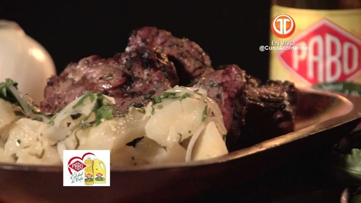 Carne asada con yuca al moho