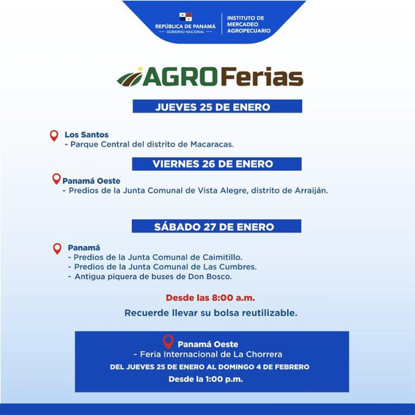 ¡Alimentos a bajo costo! IMA anuncia el calendario de las Agroferias