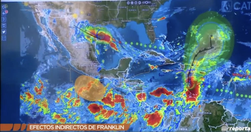 Tormenta tropical Franklin, efectos indirectos sobre Panamá