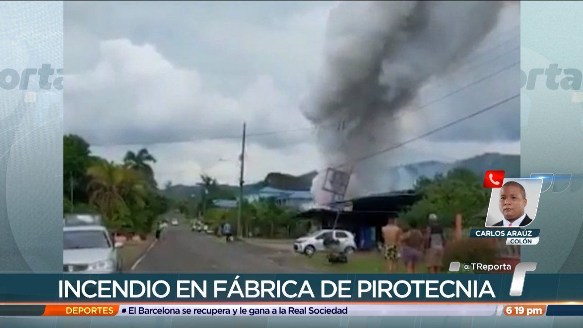 Cuatro personas afectadas tras explosión en fábrica de pirotecnia en Colón