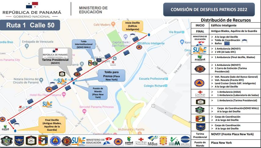 Oficializan rutas de desfiles patrios en la Capital y orden de delegaciones