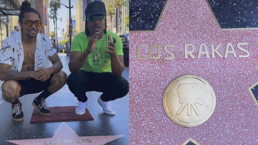 Los Rakas y su broma en el Walk of Fame de Hollywood