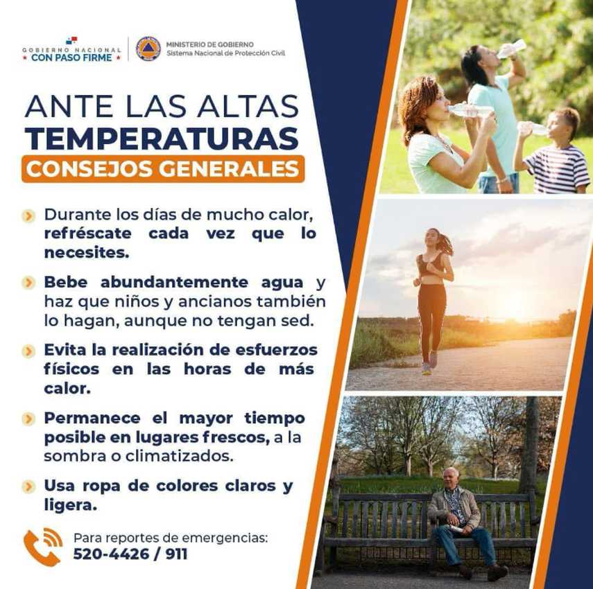 ¡Importante! SINAPROC emite recomendaciones ante altas temperaturas