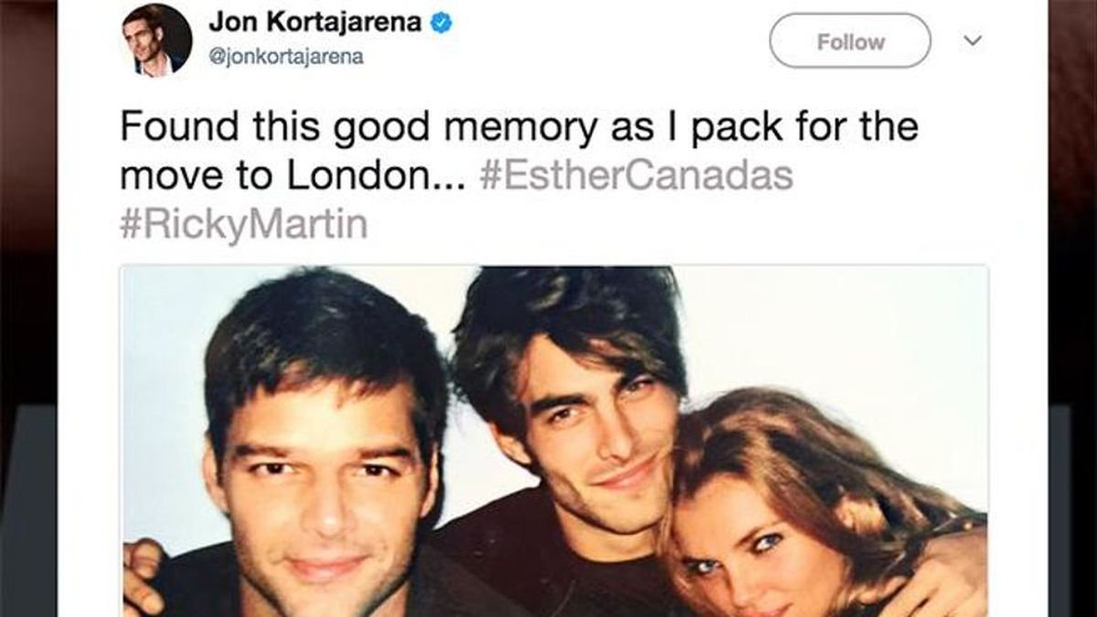 Ricky Martin, Jon Kortajarena y Esther Cañadas: una inesperada amistad