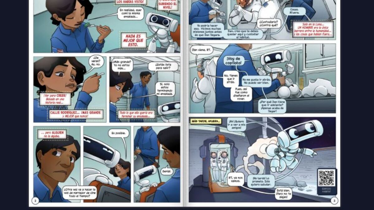 Cómic de la NASA con la primera hispana en pisar la Luna, ahora en español