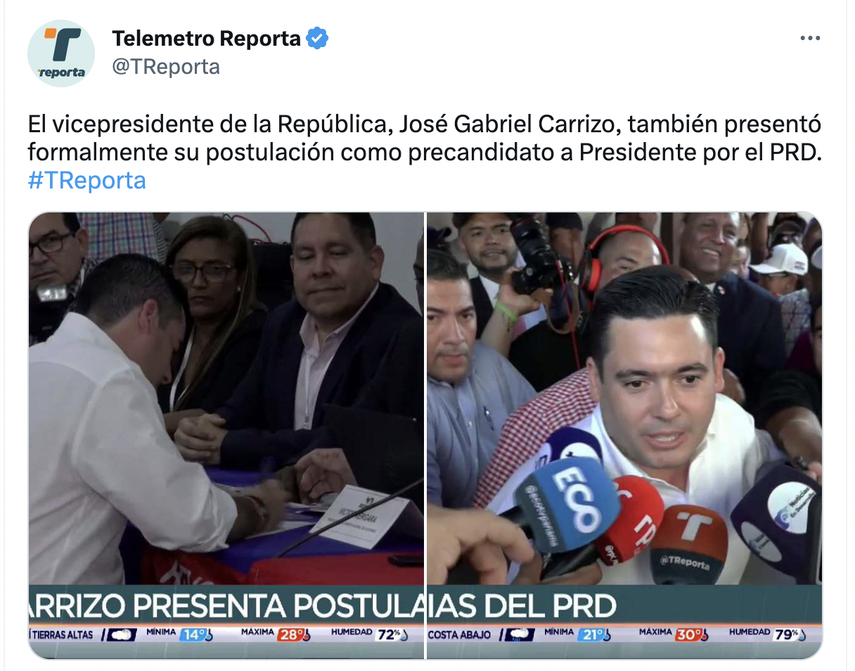 José Gabriel Carrizo ya es precandidato a Presidente por el PRD
