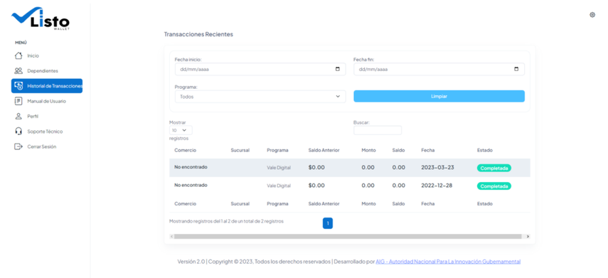 Listo Wallet: ¿Cómo verificar mi historial de transacciones?