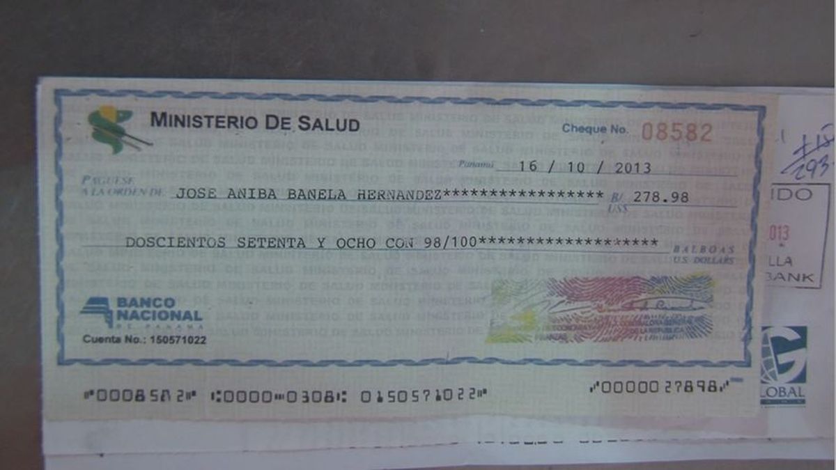 Comerciantes denuncian cheques falsos con el logo del Minsa