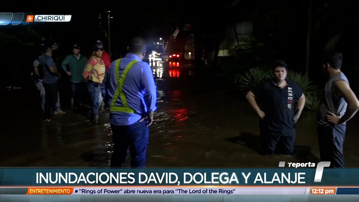 Río David se desborda y provoca inundaciones en diferentes zonas