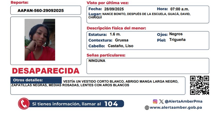 Activan Alerta Amber por desaparición de adolescente Ruby Trejos