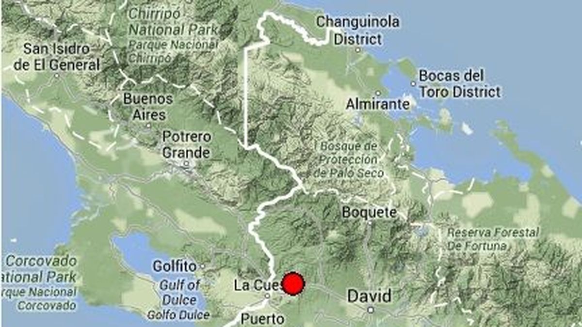 Sismo con magnitud 3,5 sacude frontera de Panamá con Costa Rica