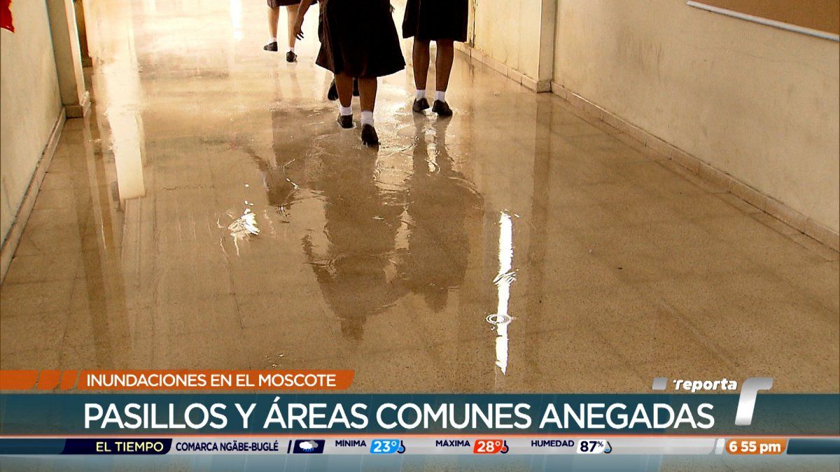 Denuncian inundaciones en el Instituto José Dolores Moscote tras lluvias
