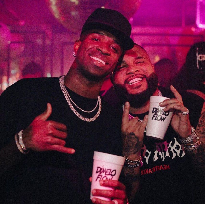 Dimelo Flow de fiesta con Vinicius Jr en Miami