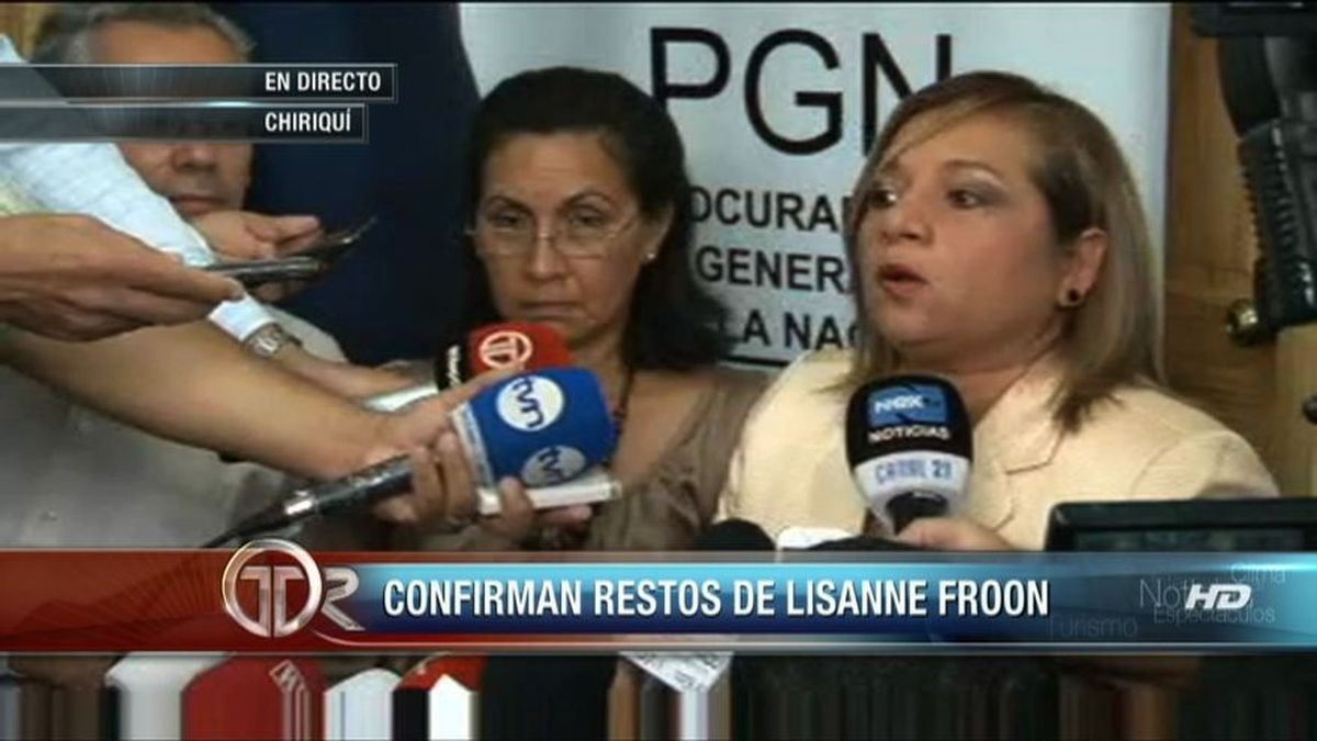 Confirman que restos hallados corresponden a Lissane Froon