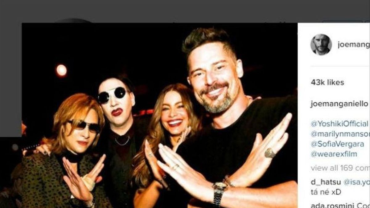 Sofía Vergara se divierte con Marilyn Manson