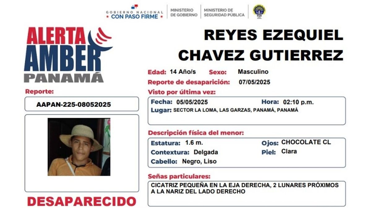 Activan Alerta Amber por desaparición de un menor de 14 años