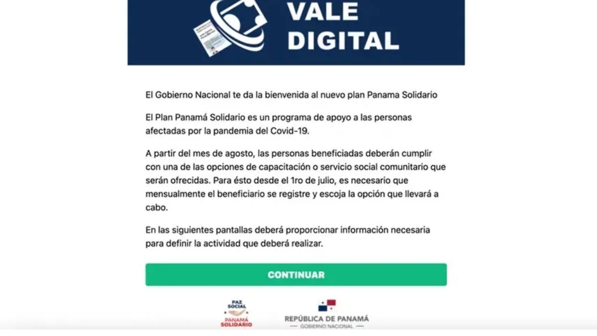 Vale Digital Panamá Solidario: ¿Te sale actualizar los datos para el ...