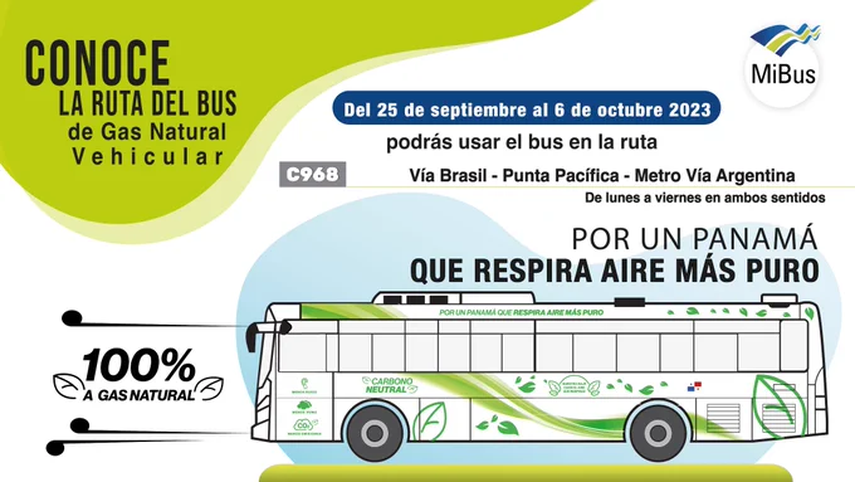 Mi Bus de gas natural operará en estas rutas durante dos semanas