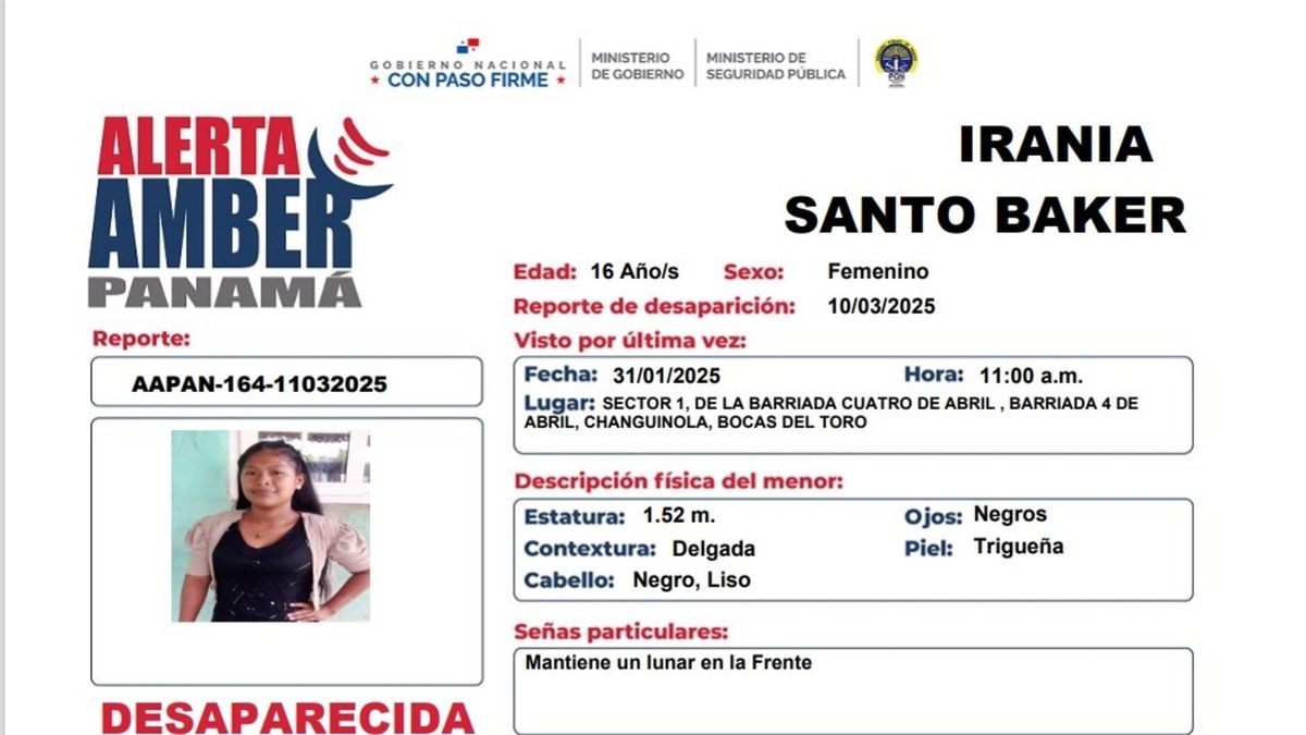 Activan Alerta Amber por desaparición de una menor de 16 años en Bocas ...