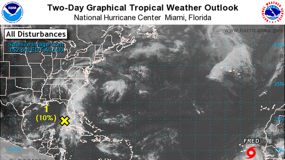 Se forma en el Atlántico la sexta tormenta tropical Fred