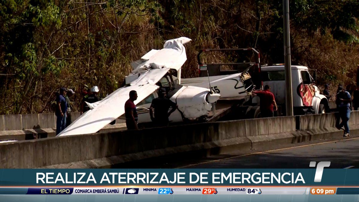 Accidente aéreo deja dos personas heridas