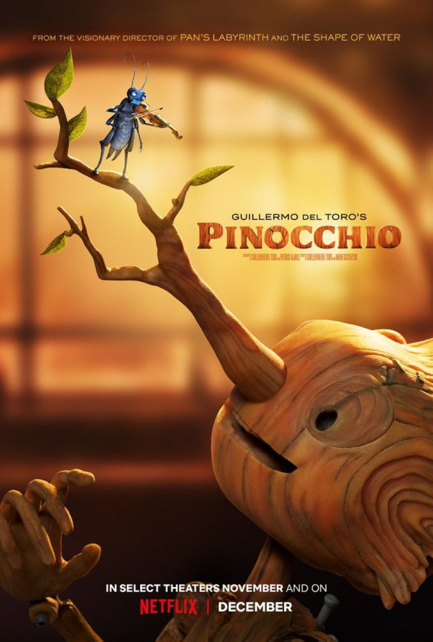 Pinocho, la película animada de Guillermo del Toro tallada a mano