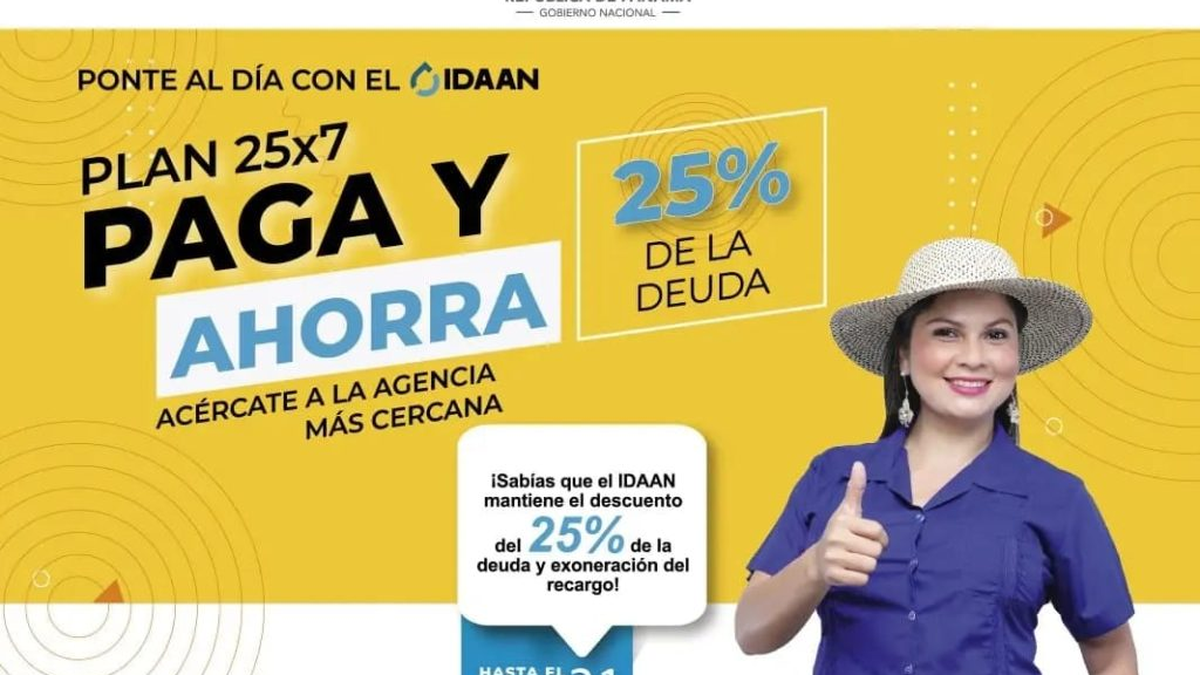 IDAAN: últimos días del plan Paga y Ahorra