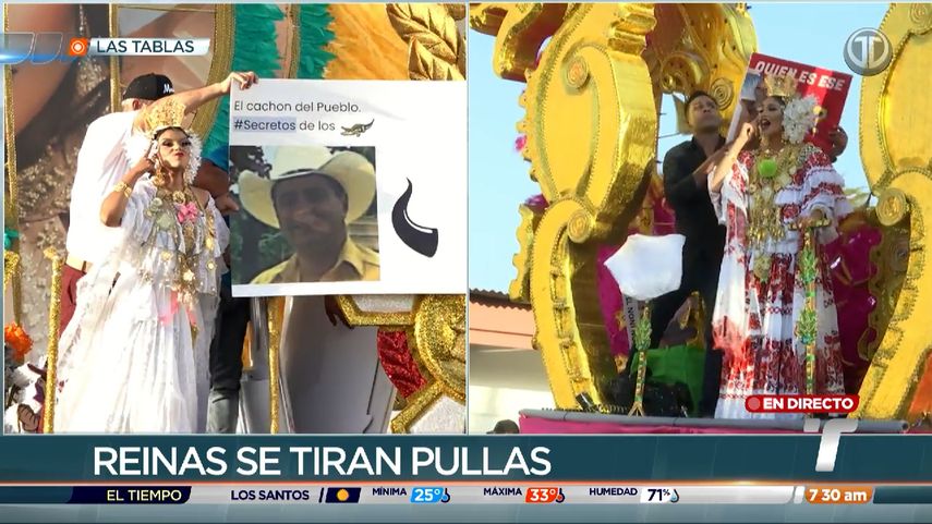 Topón del Carnaval de Las Tablas: Así se enfrentaron las reinas por el Parque Porras