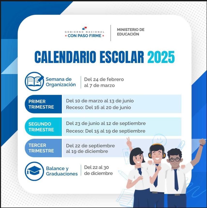 Calendario escolar 2025: ¿cuándo finalizan las clases según el MEDUCA?